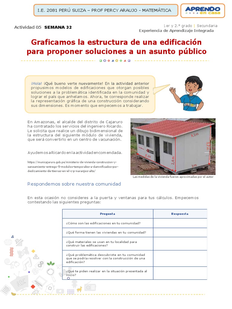 Graficamos La Estructura de Una Edificación para Proponer Soluciones ...