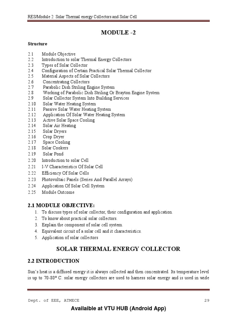 Module - 2: Structure | PDF | Solar Energy | Heat Transfer