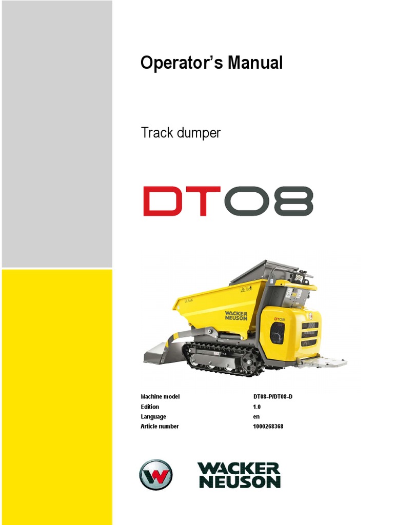 DT08 Operator's Manual | PDF | Engines | Lubricant