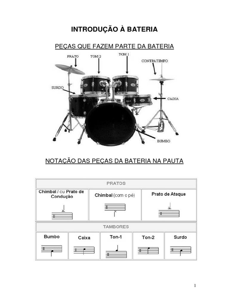APOSTILA - Introdução A Bateria | PDF | Acorde (música)