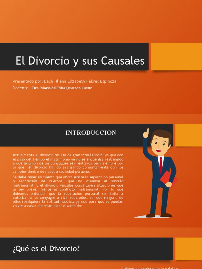 Causales del Divorcio en Perú | PDF | Divorcio | Matrimonio