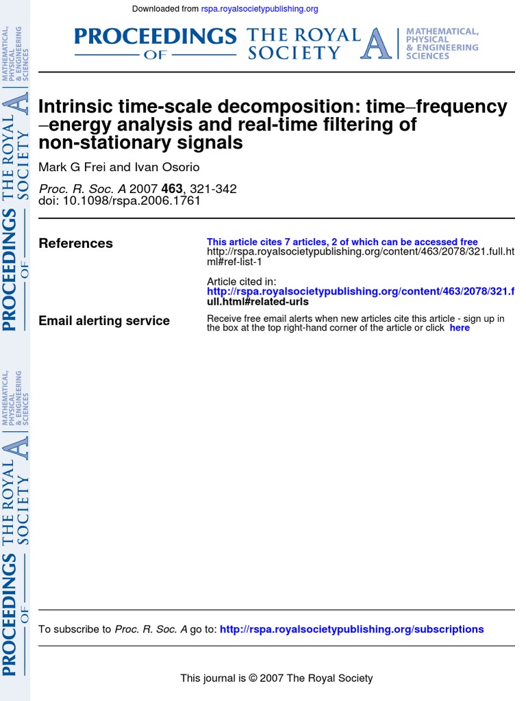 Intrinsic Time-Scale Decomposition Time-Frequency-Energy Analysis and ... Intrinsic Time-Scale Decomposition Time-Frequency-Energy Analysis and ...