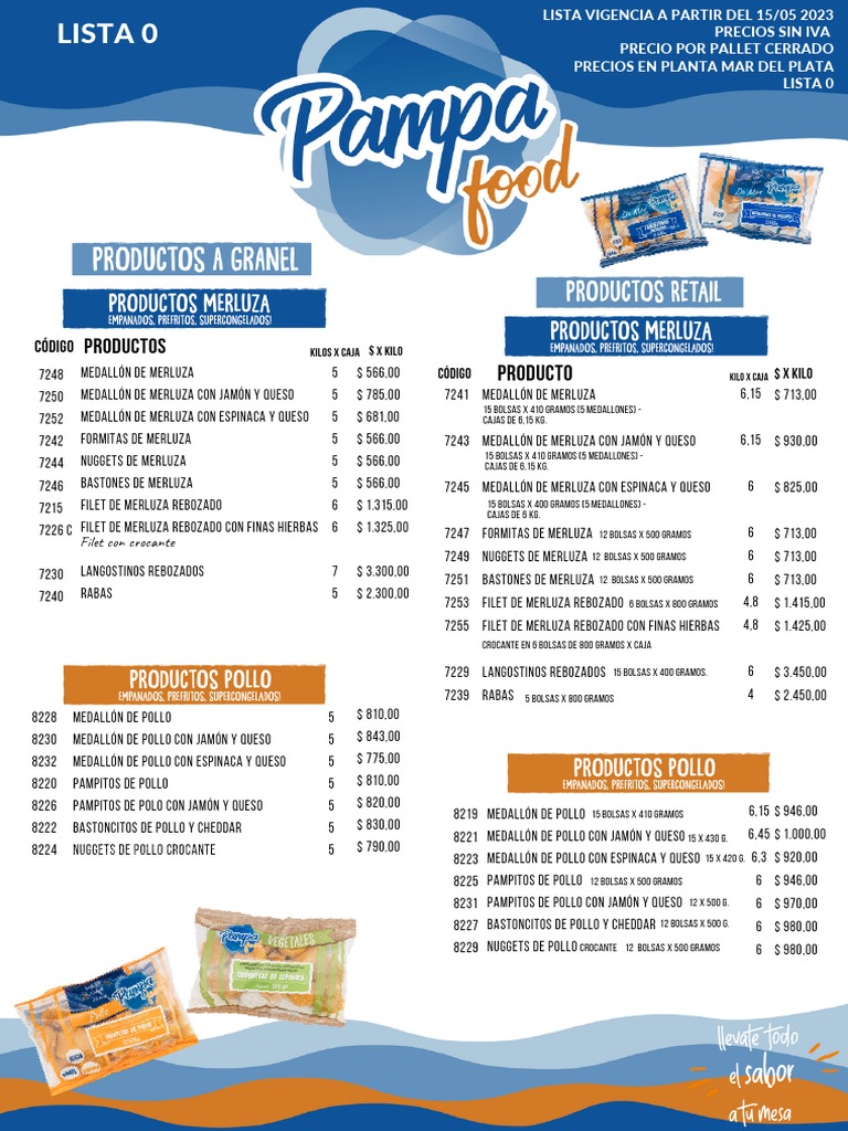 Rebozados de Pollo Pampa Food | PDF | Alimentos | Vegetales