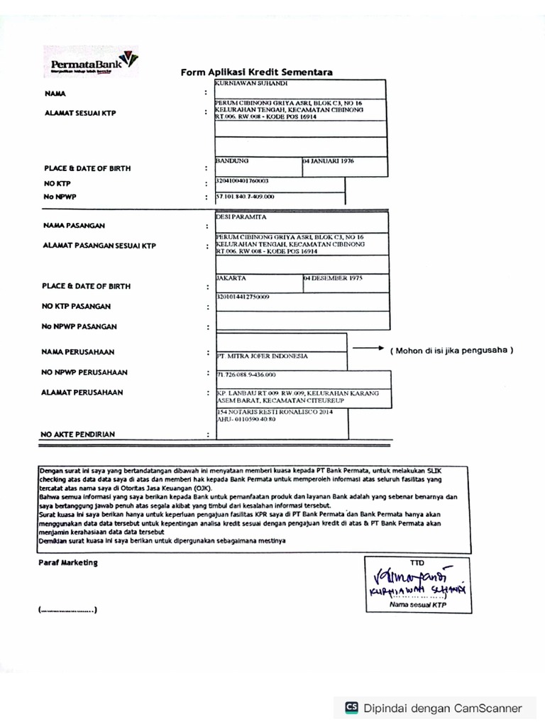 CamScanner Format Slik | PDF