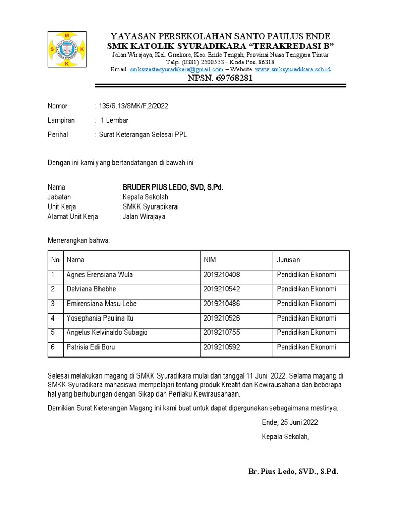 Contoh Pembagian Tugas Mengajar | PDF