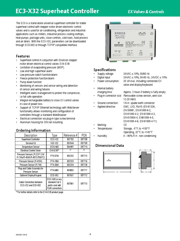EC3-X32 Superheat Controller | PDF | Electrical Connector | Electrical ...