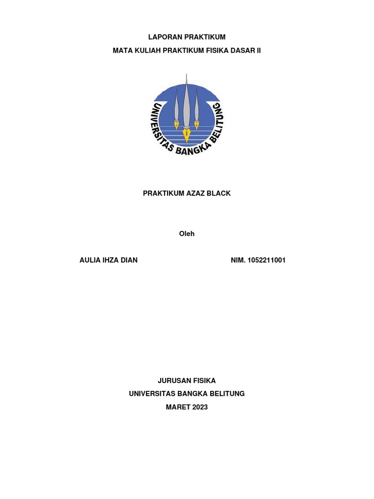 Praktikum Fisika Azaz Black - Aulia Ihza Dian | PDF