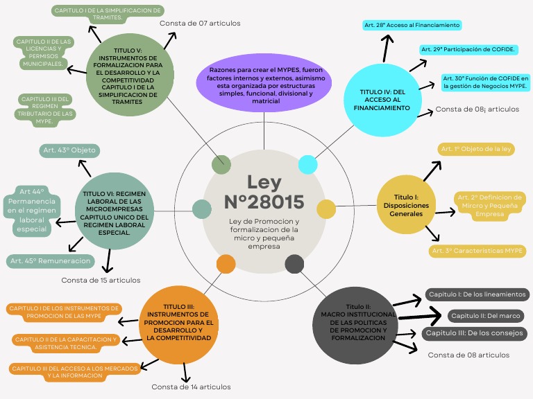 Mapa Mental LEY MYPES | PDF | Pequeñas y medianas empresas | Business