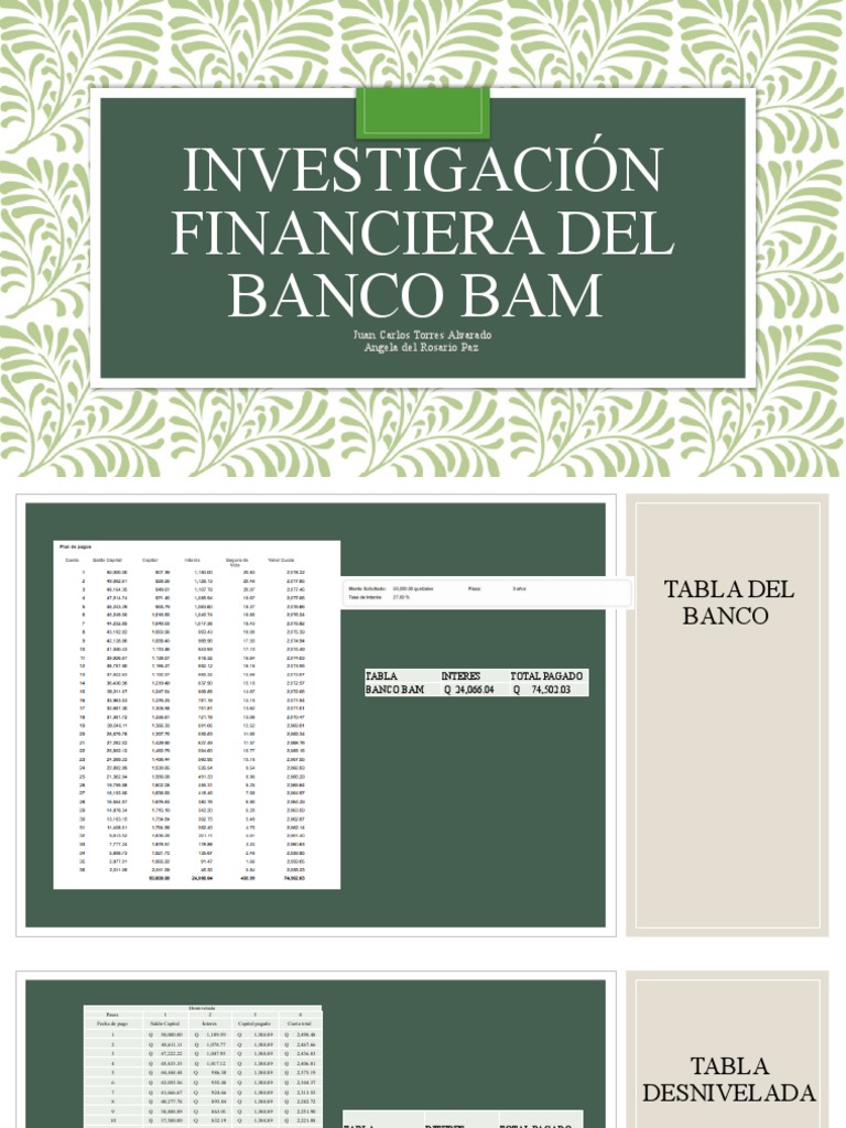 Investigación Financiera Del Banco Bam | PDF