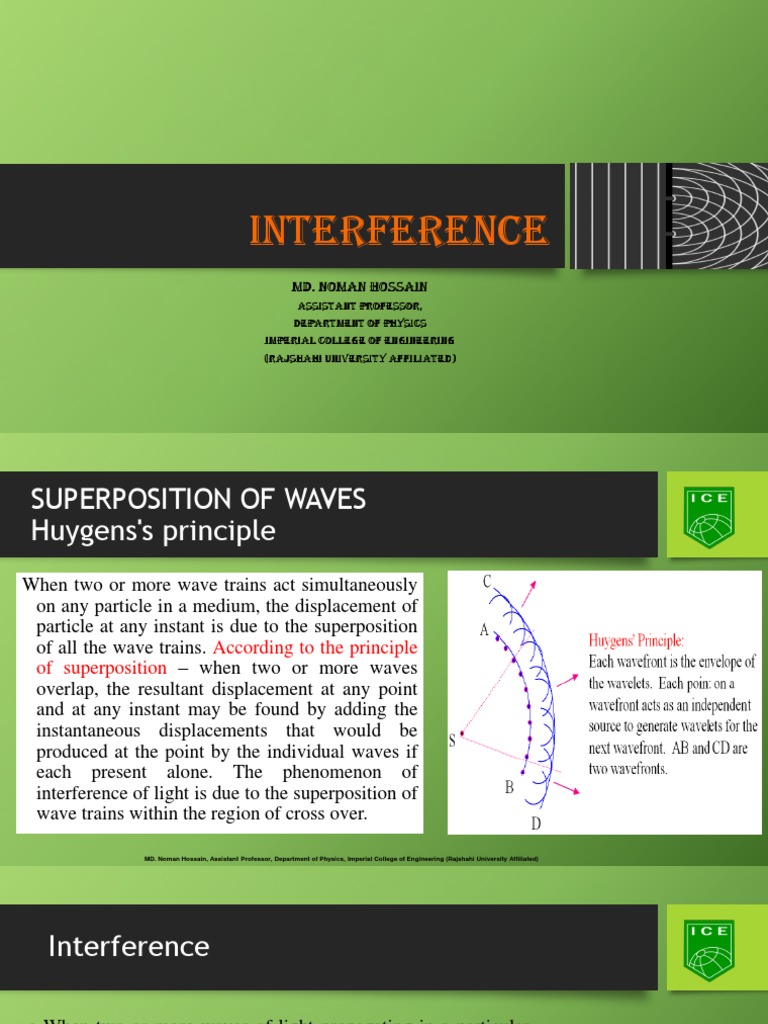 Interference | PDF | Coherence (Physics) | Waves
