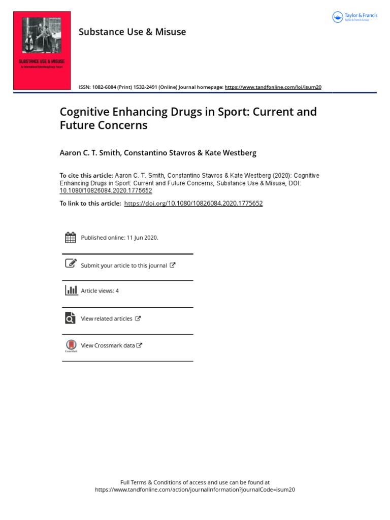 Cognitive Enhancing Drugs in Sport: Current and Future Concerns | PDF ...