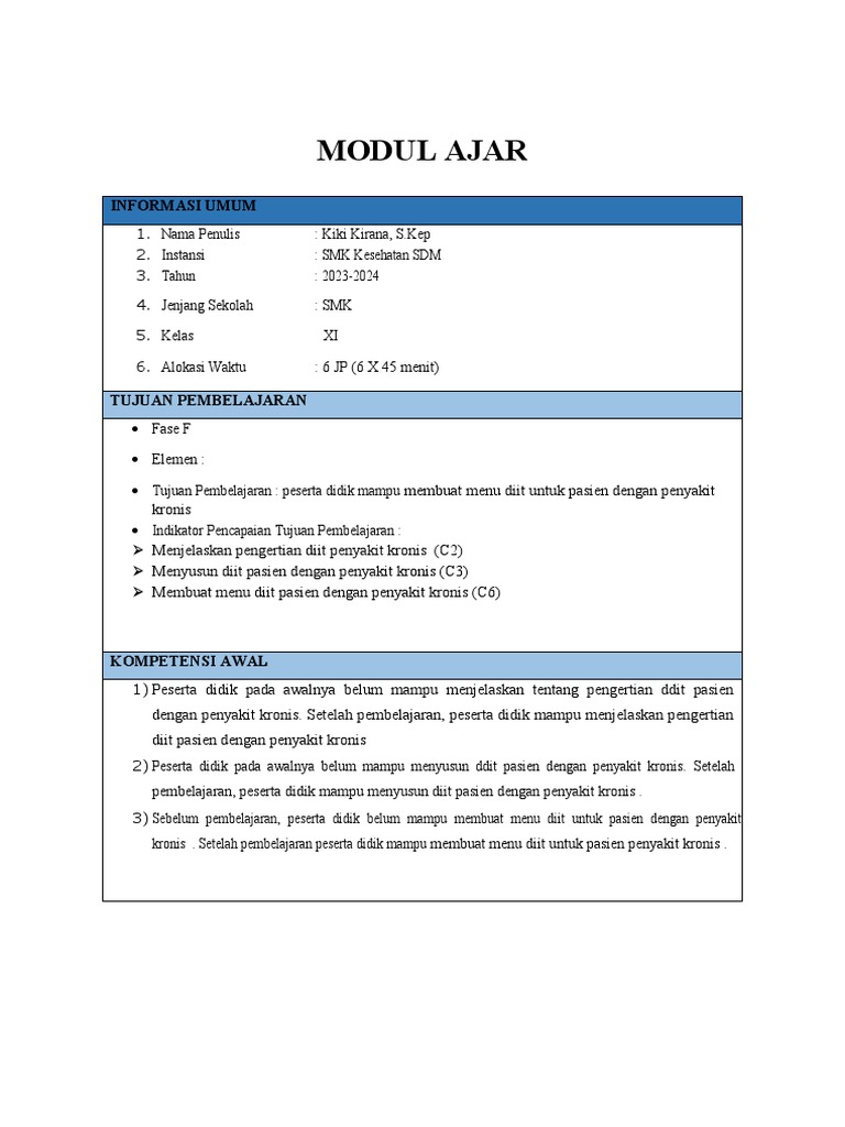 Kiki-Modul Ajar Kurmer | PDF