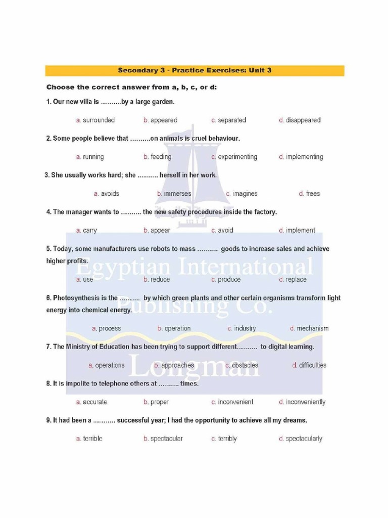 Secondary 3 Exercise Unit 3 | PDF | Moon | Outer Space