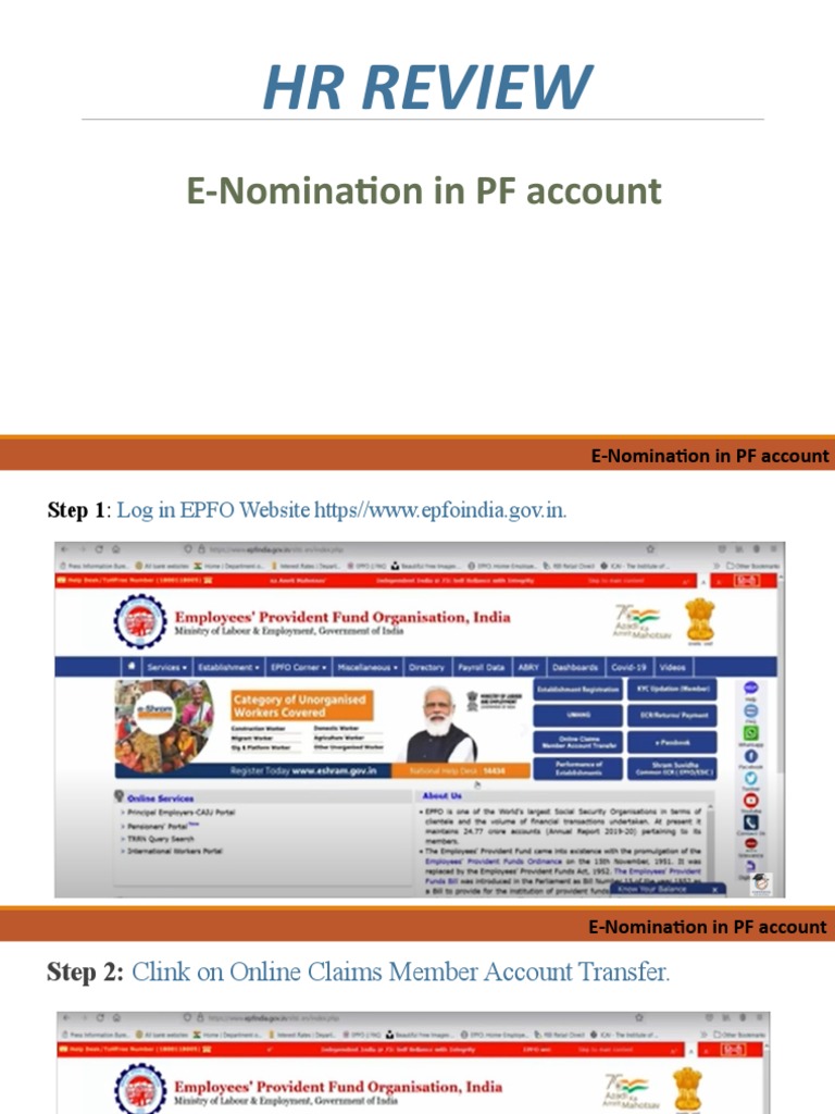 For E Nomination On Epfo Portal Pdf Computing Cyberspace