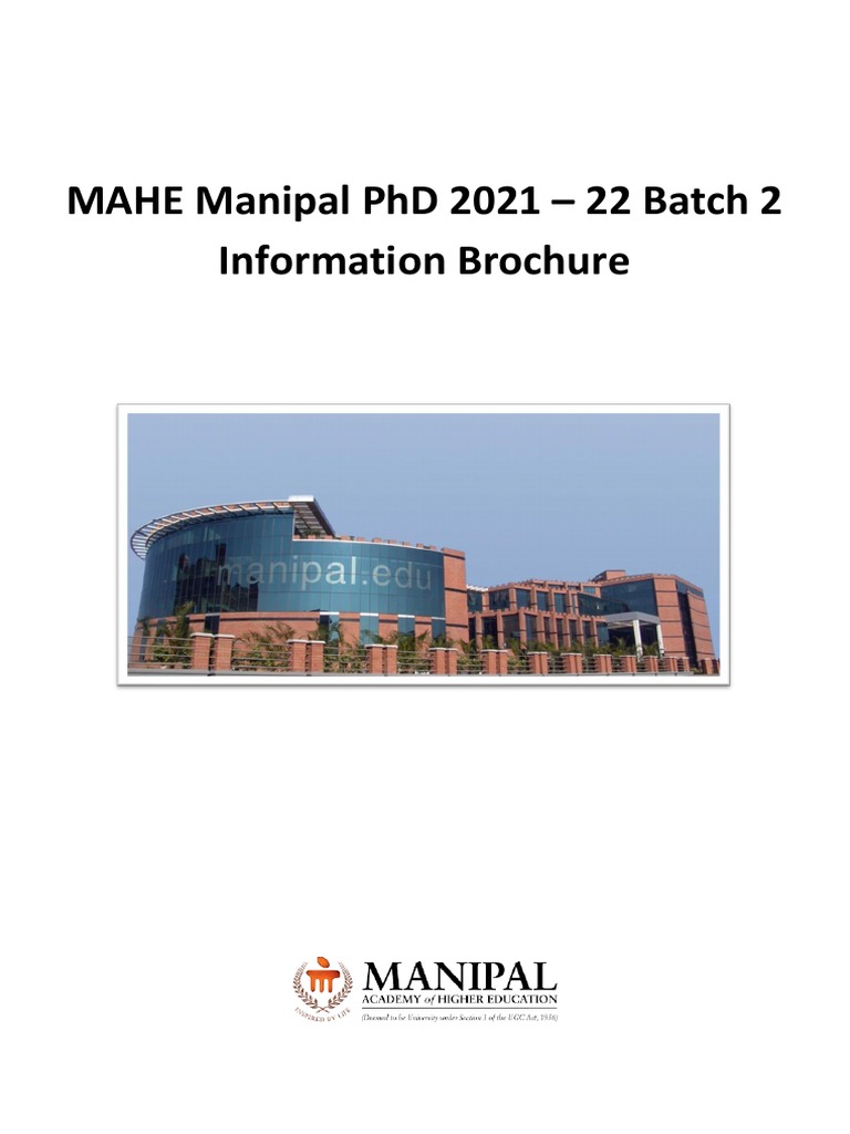 2021 22 Batch 2 Brochure | PDF | Doctor Of Philosophy | Science