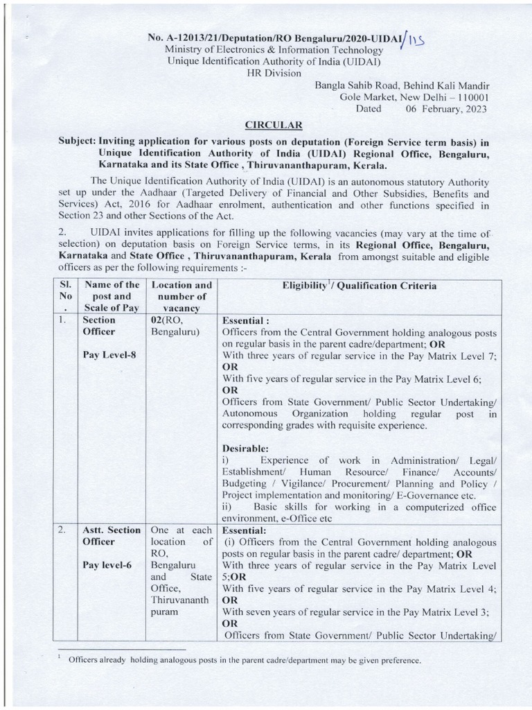 04 Section Officer Assistant Section Officer Posts Advt Details ...