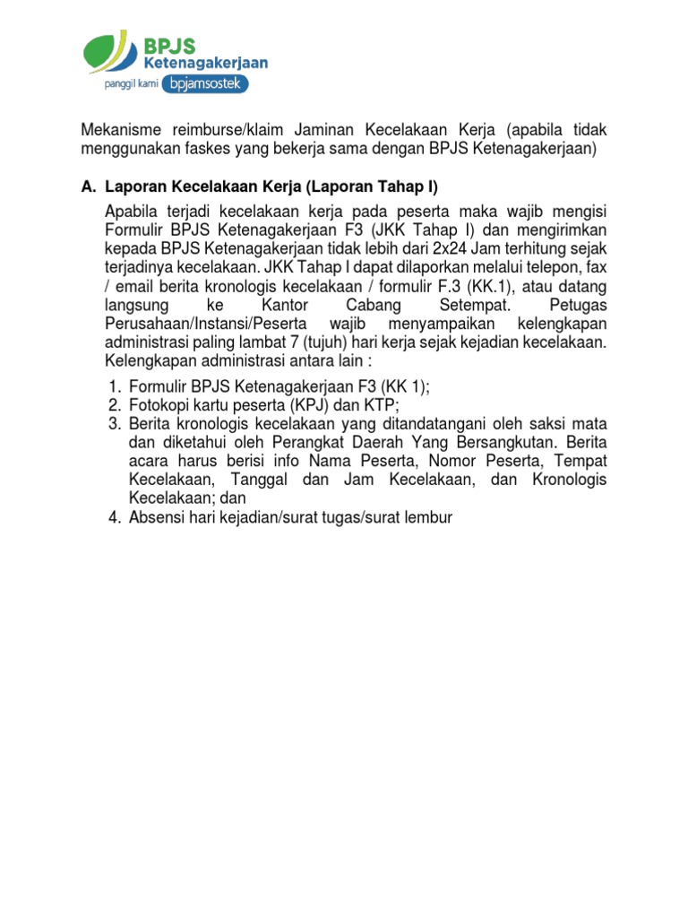 Form JKK Lengkap 2 | PDF
