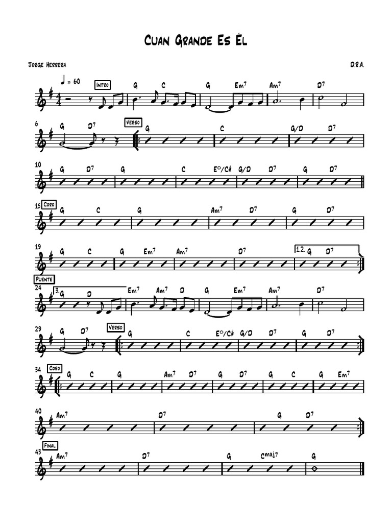 Cuan Grande Es Él - Chart | PDF