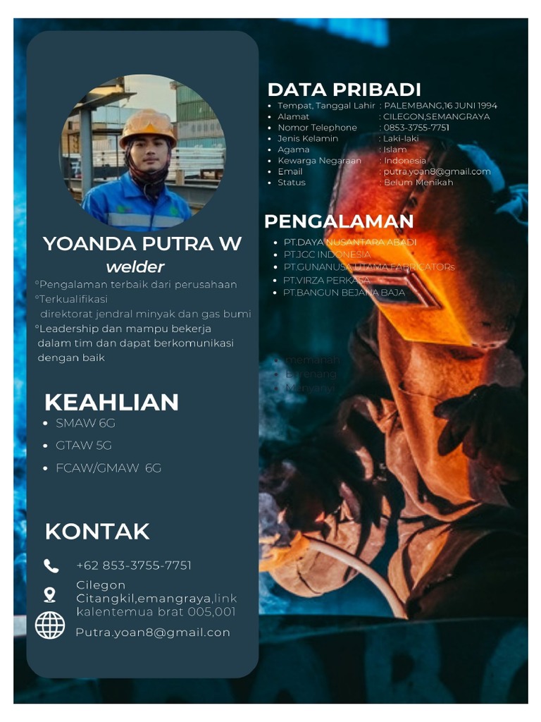 Yoanda Putra Welder | PDF