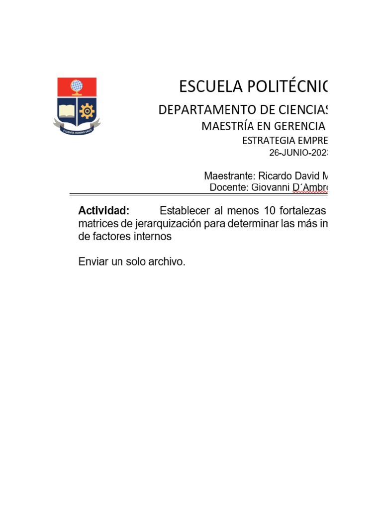 Matriz Efi | PDF | Sicología | Las emociones