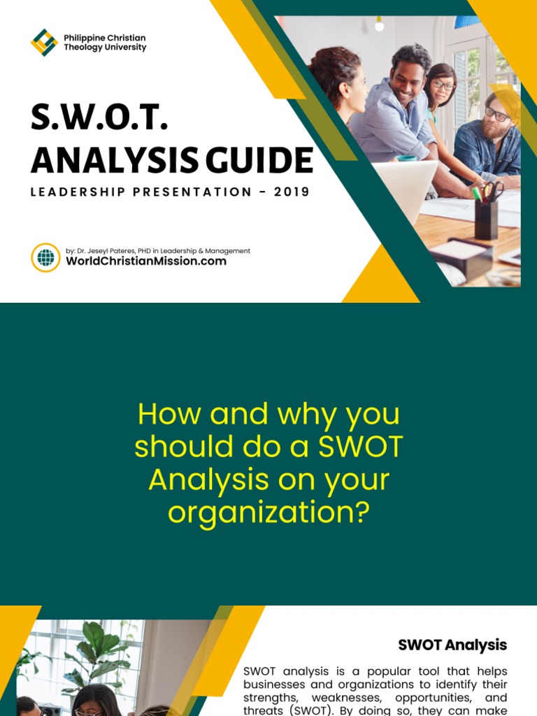 SWOT Analysis Guide - by Jeseyl Pateres, PHD | PDF