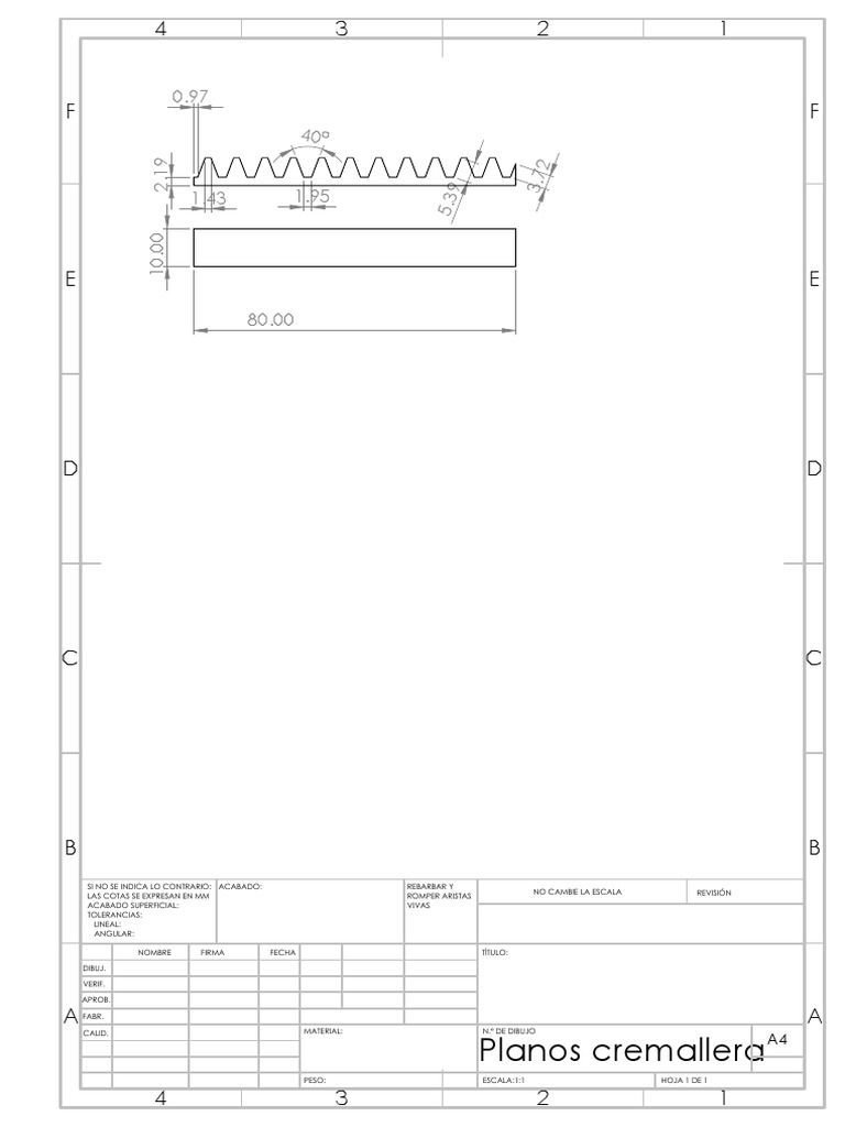 Planos cremallera | PDF