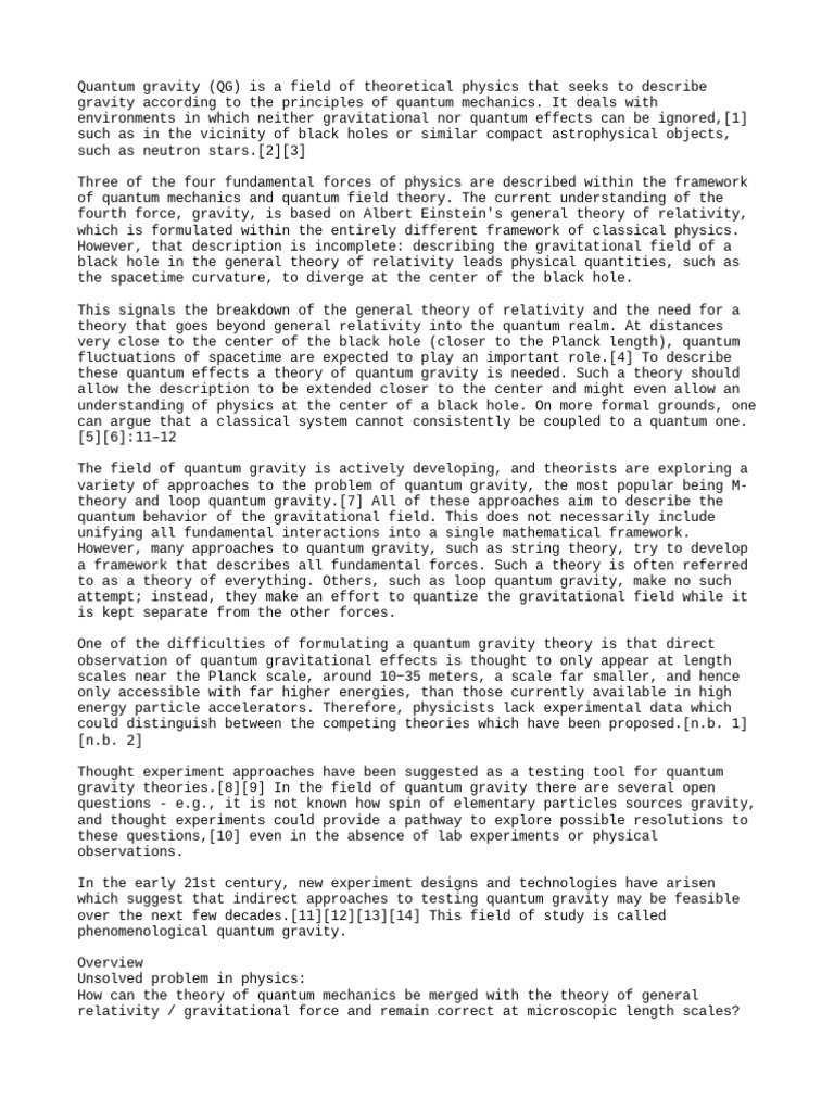 Quantum Gravity | PDF | Quantum Gravity | String Theory