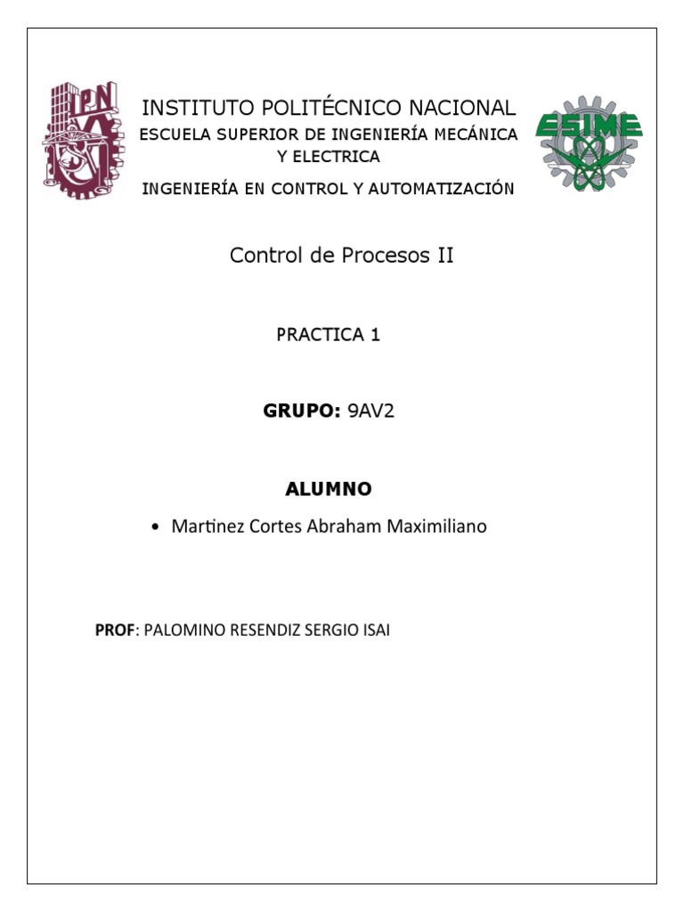 Practica 1 Control de Procesos | PDF