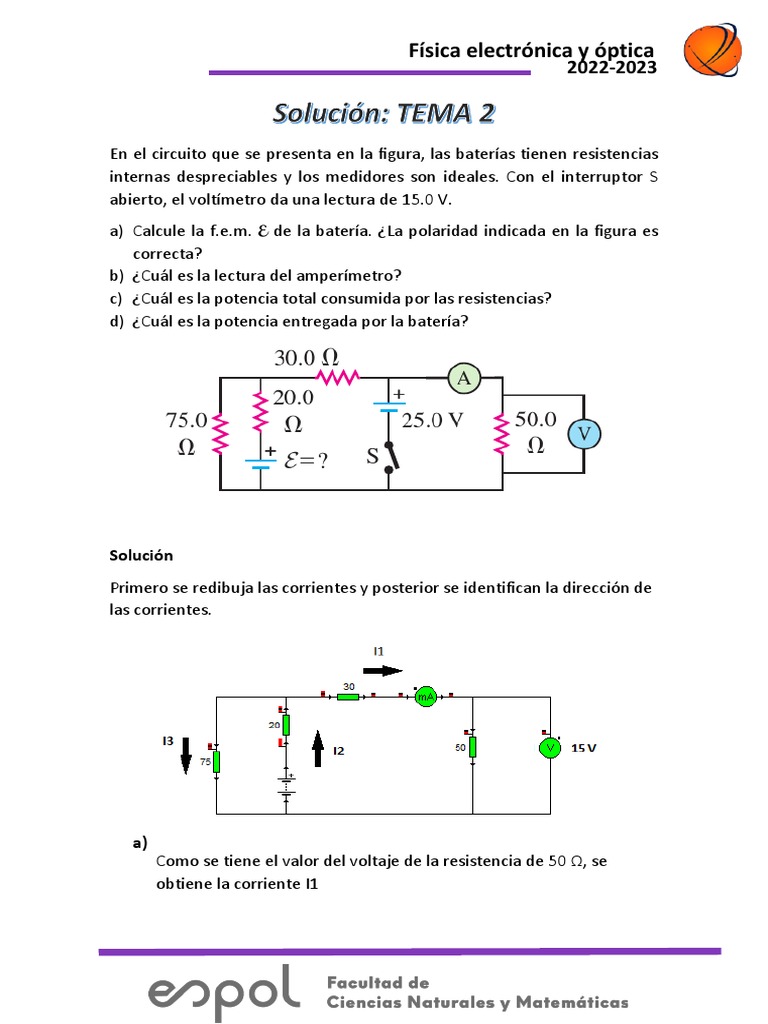 Problemas Capítulos E2 - Sol | PDF | Resistencia Eléctrica y Conductancia | voltaje