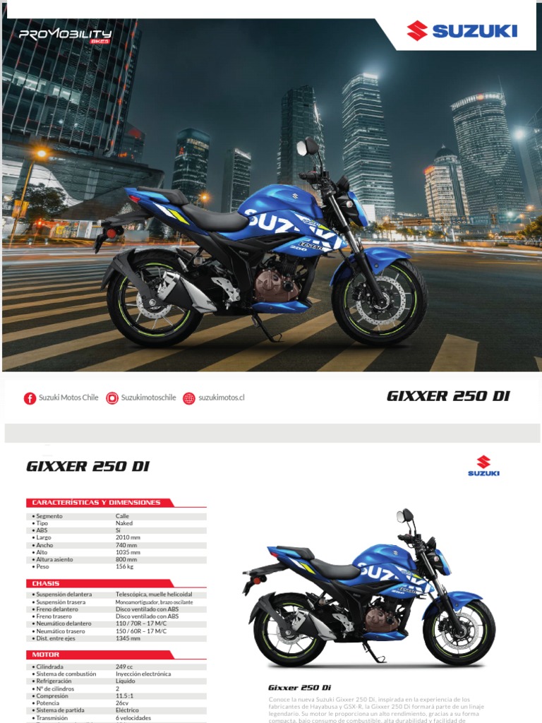 Gixxer-250-Di Ficha 01 | PDF