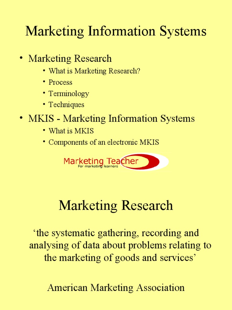 Marketing Information Systems | PDF | Marketing Research | Data