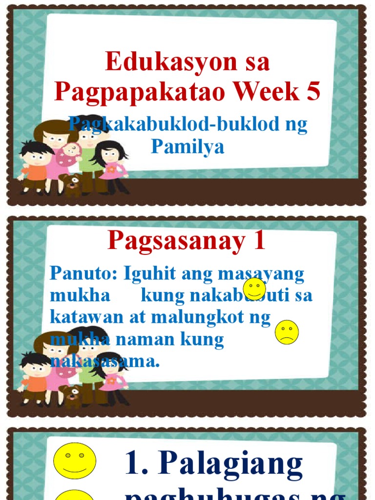 Edukasyon Sa Pagpapakatao Week 5 | PDF