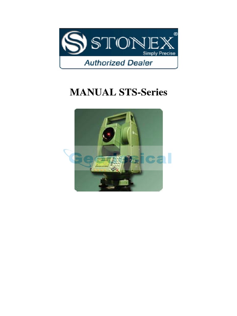 Stonex Manual Estacion Total Serie Sts R Es | PDF | Cargador de batería | Tornillo