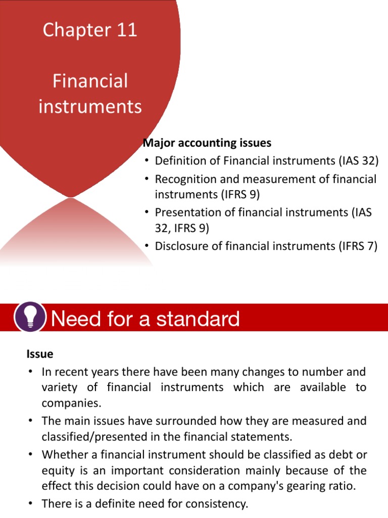 Financial Instruments: Recognition & Measurement | PDF | Equity ...