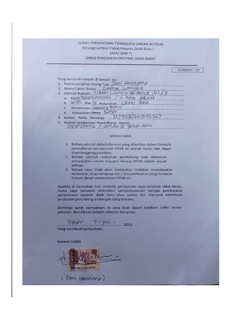 SPTJM & Domisili | PDF