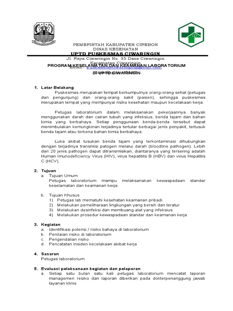 Kak K3 Lab PKM Ciwaringin | PDF