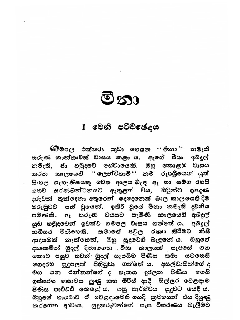Meena 1905 Chapters 1 2 | PDF