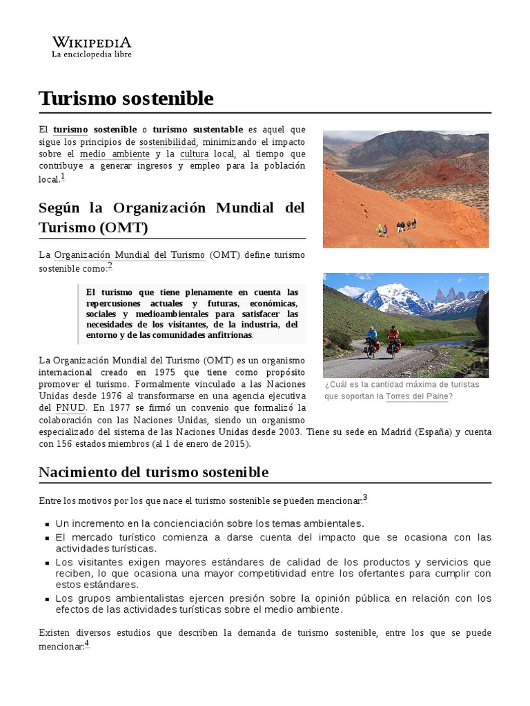 Turismo Sostenible Pdf Turismo Sustentabilidad