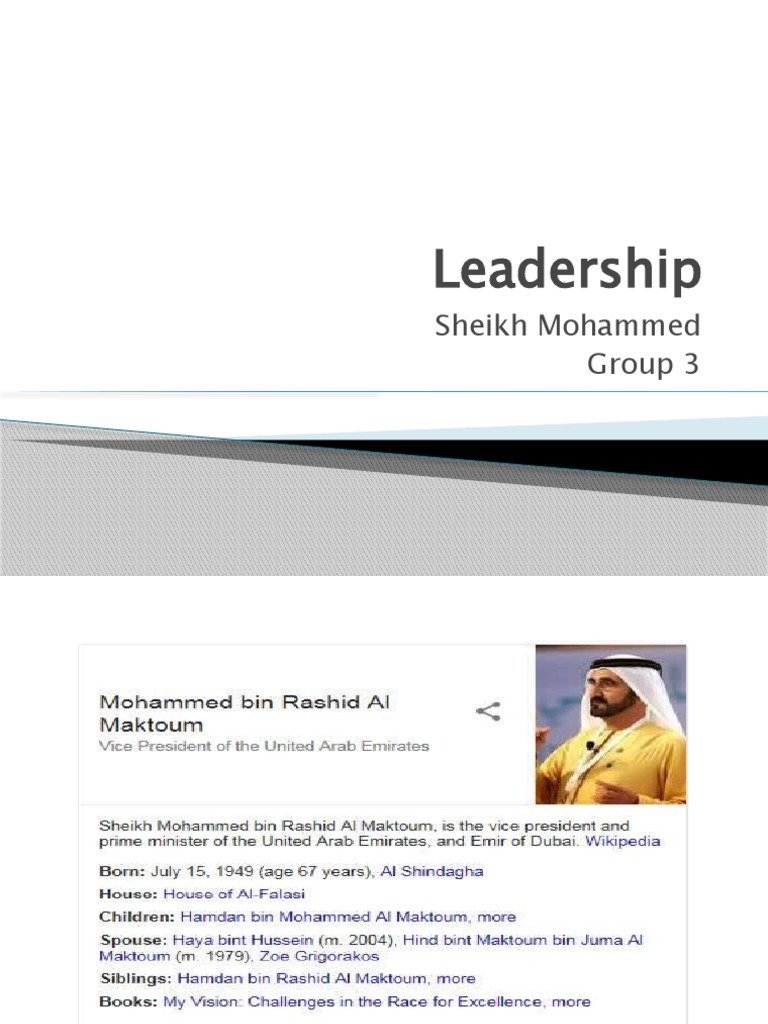 Leadership Shekh Mohammad | PDF | Dubai | Cognition