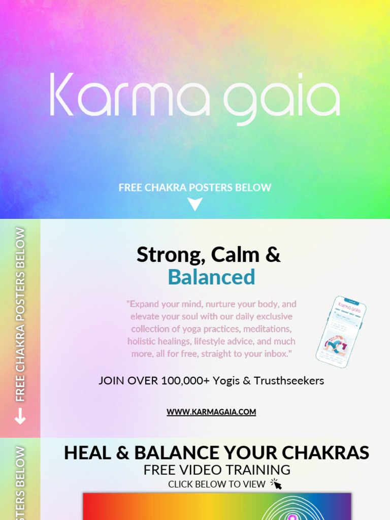 Free Chakra Posters Gift - Karma Gaia (2) - Compressed | PDF | Chakra ...