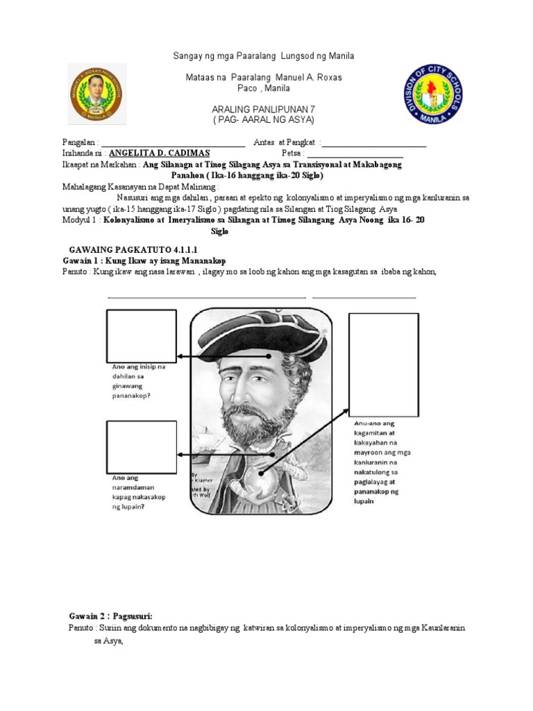 AP 7 Q 4 Modyul 1 A | PDF