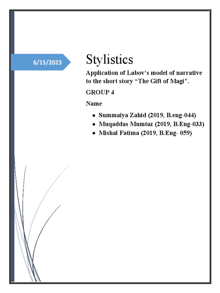 Labov's Narrative Analysis of "The Gift of Magi" | PDF | Narrative ...