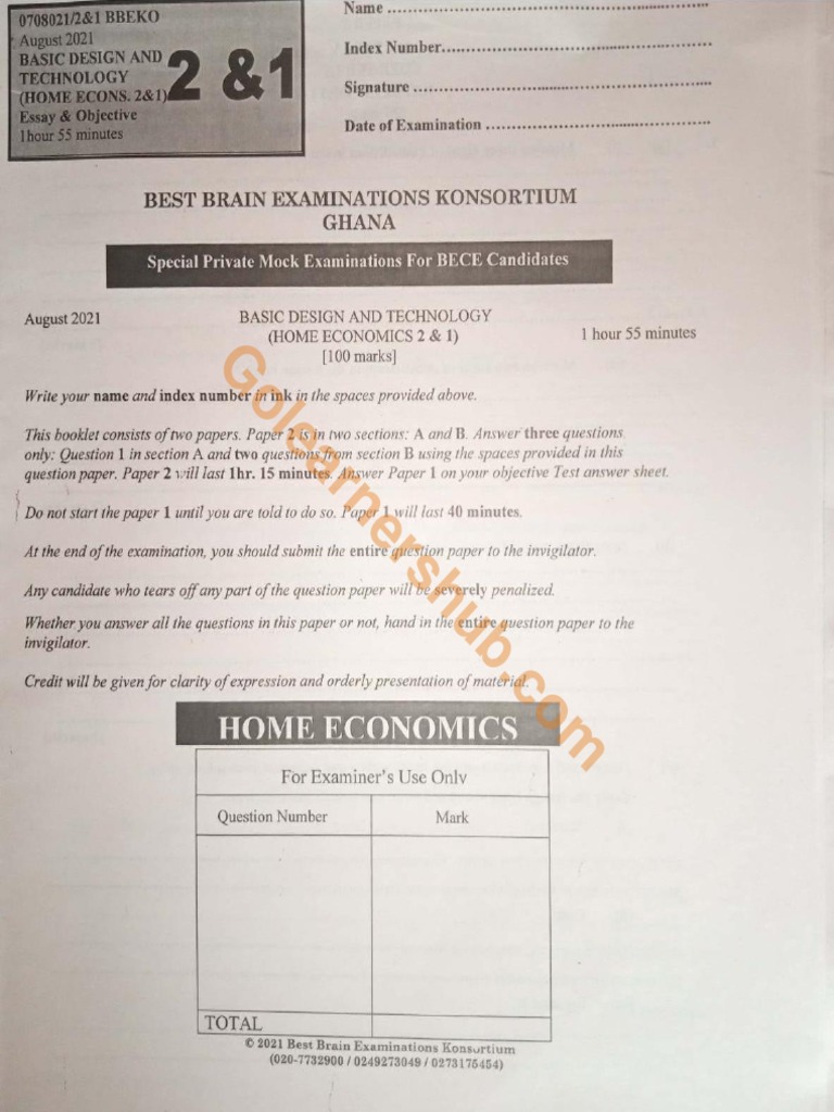 Best Brain BDT Mock September 2021 Final | PDF