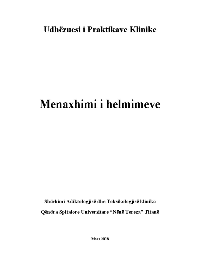 Protokolli Helmimet Akute Dhe Mbidozimet | PDF