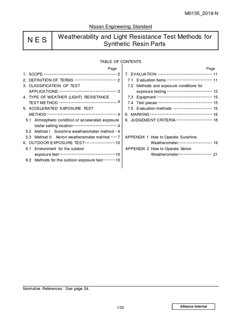 Weatherability and Light Resistance Test Methods For Synthetic Resin ...