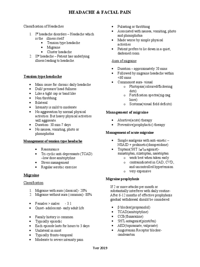 HEADACHE | PDF | Headache | Migraine