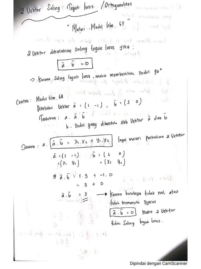 2 Vektor Tegak Lurus | PDF