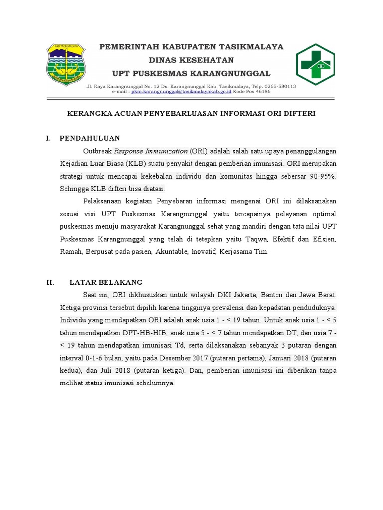 Kak Ori Difteri | PDF | Pengembangan Diri