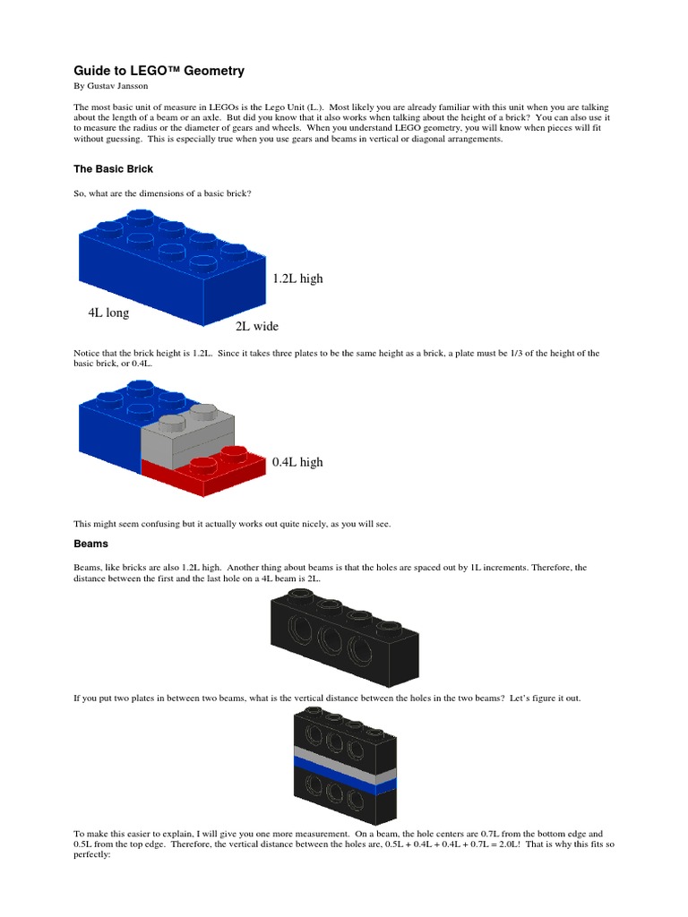 16 - Guide To Lego Geometry | Download Free PDF | Gear