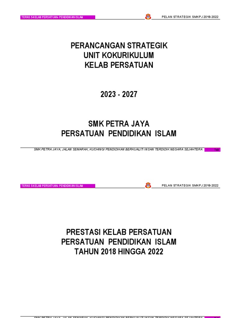 Pelan Strategik Pendidikan Islam | PDF